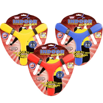 Wicked Indoor Booma Foam Boomerang 4-6 Meters Flight Range Precise ...