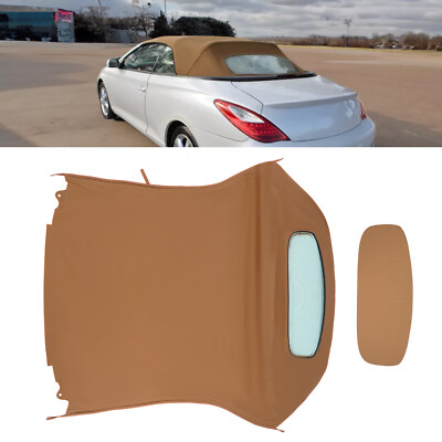 For Toyota Solara 2004-2009 Brown Convertible Soft Top & Heated Glass ...