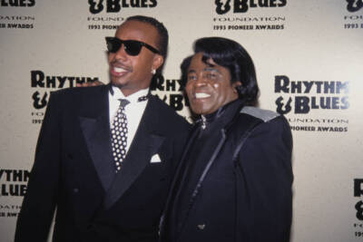 rapper MC Hammer singer musician James Brown at Rhythm & Blues Fou- Old ...