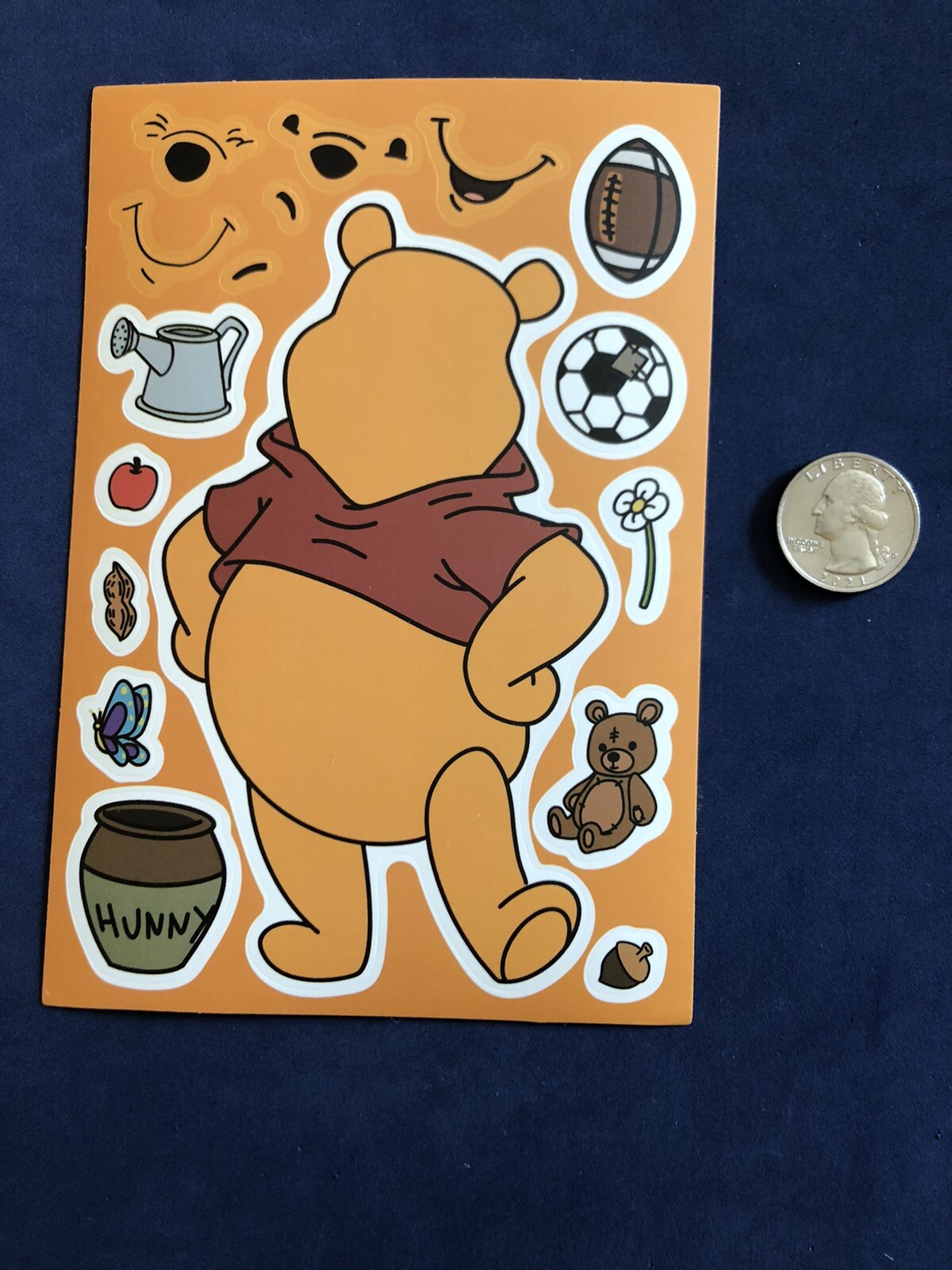 Disney Make Your Own Character Face - Winnie The Pooh 1 Sticker Page ...