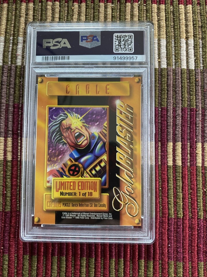 1995 Marvel Metal CABLE Gold Blaster #1 PSA 9 Gem Mint Low Pop Rare | eBay