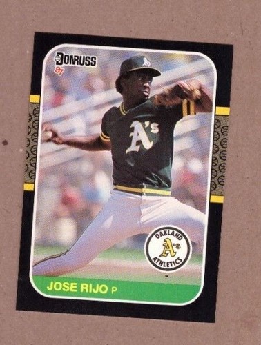 1987 Donruss Baseball card #55 Jose Rijo Atletics | eBay