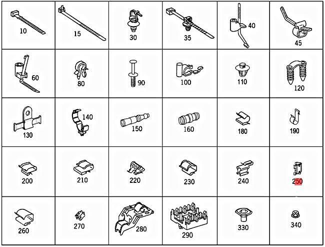 Genuine MERCEDES A209 C209 CL203 S203 W203 C-CLASS W203 Clamp ...