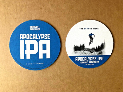 APOCALYPSE IPA Beer Brewery COASTER ~ 10 Barrel Brewing Co ~ Drink Beer ...