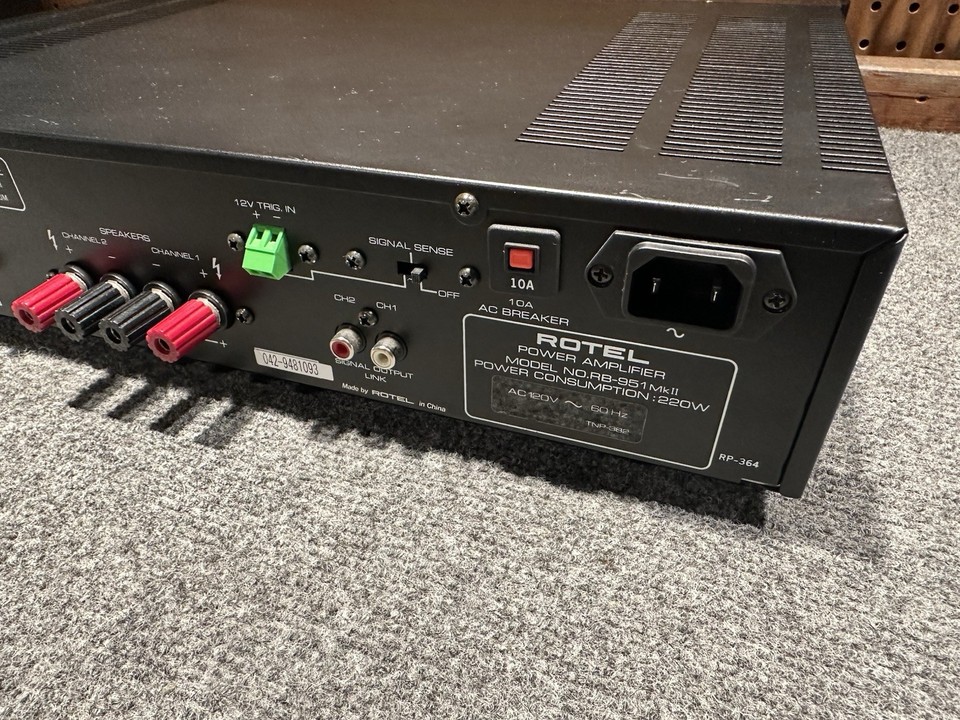 ROTEL RB-951 MKII Power Amplifier - Works w/Issues TESTED (Read ...