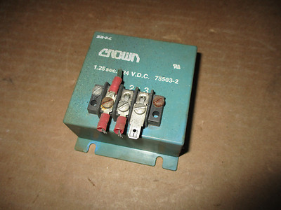 Crown 75503-2 Relay 24 VDC 1.25 Sec. Delay *USED | eBay
