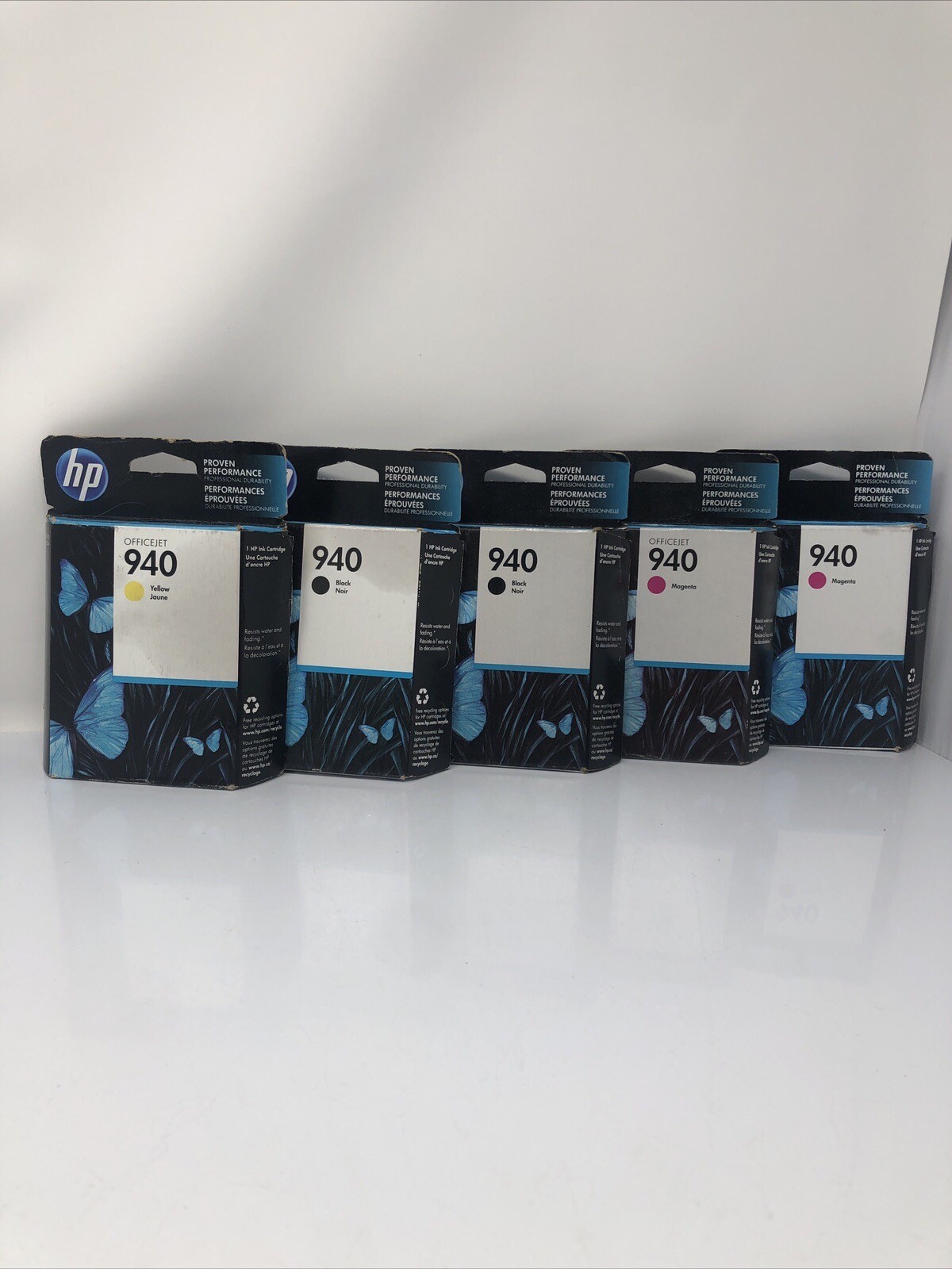 Genuine HP 940 Yellow 3 Magenta & 2 Black Ink Cartridges - New Old ...