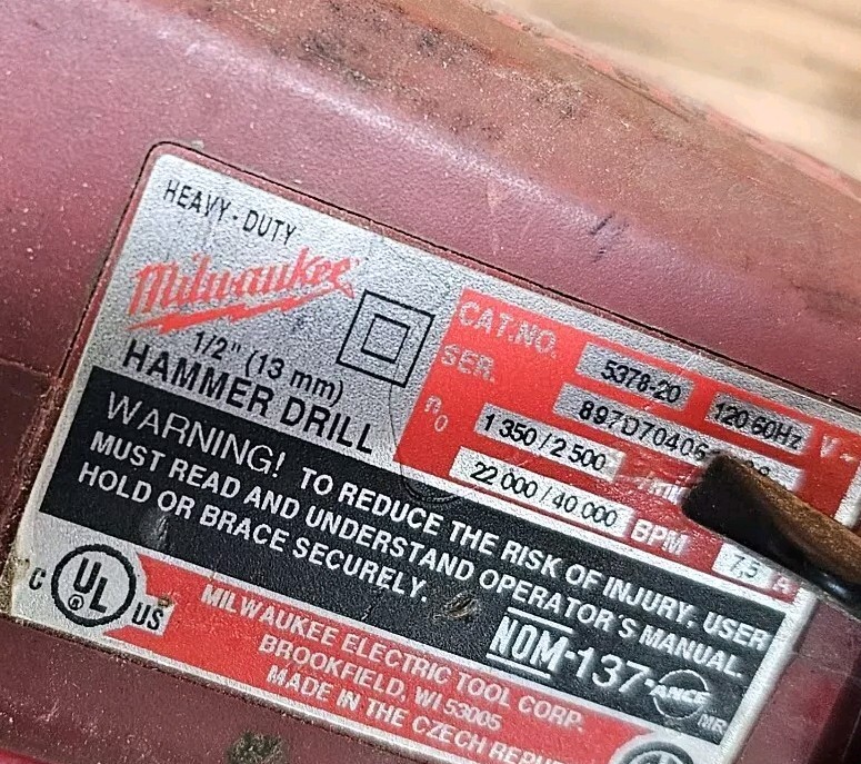 Milwaukee 5378-20 1/2 in. Pistol Grip Dual Torque Hammer Drill & Drill ...