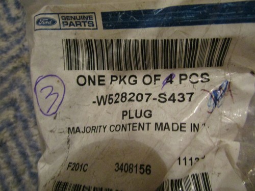 NOS FORD PART NUMBER W528207-S437 PLUG LOT OF 3 NEW GENUINE FORD | eBay
