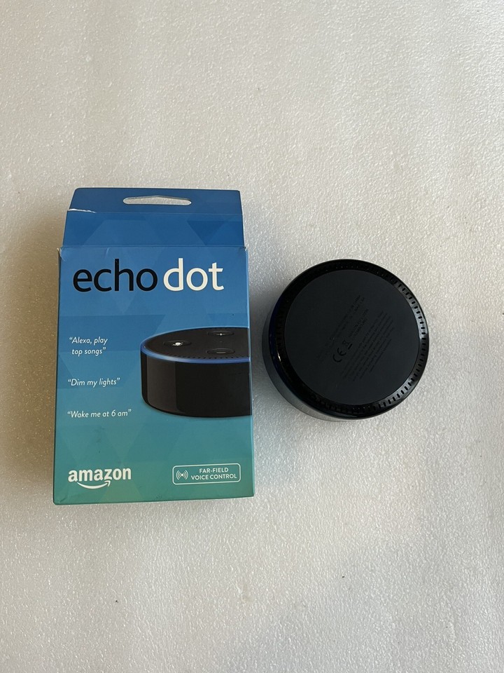 AMAZON ECHO DOT 2nd Generation RSO3QR Black Smart Alexa Voice - No AC ...