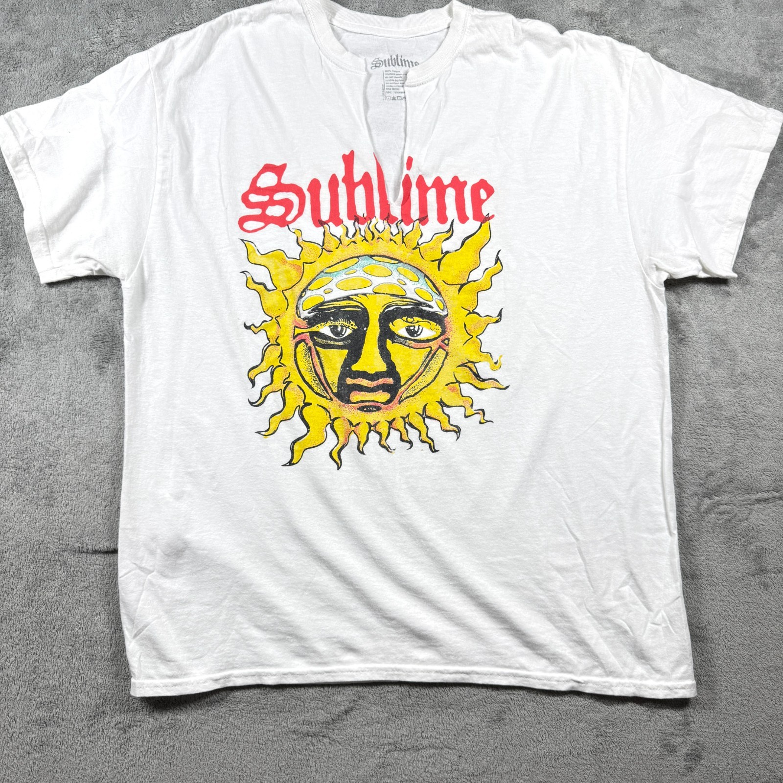 Sublime Band T Shirt XL White Sun Logo Graphic Tee Punk Rock Reggae ...