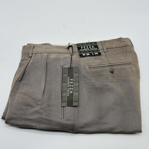 Andrew Fezza Brown Mens Dress Pants 36x30 NWT | eBay