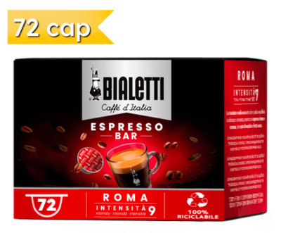 648 Capsule Caffè Bialetti Miscela ROMA Gusto Intenso Originali Sistema ...