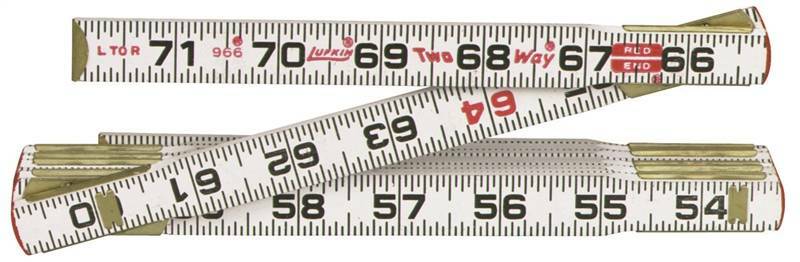 NEW LUFKIN 966N USA MADE WOODEN FOLDING RULER 6 FT X 5/8" 2 WAY 6494389 ...