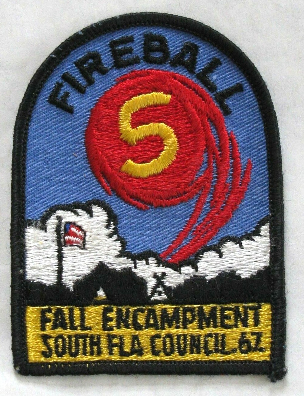 South Florida Council (FL) 1967 Fireball 5 Fall Encampment Pocket Patch ...