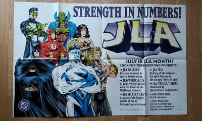 JLA Strength In Numbers Promo Poster / DC Comics / 1997 / Unused / Near ...