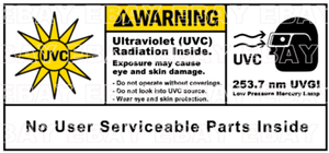 5pcs UVGI UVC UV Warning Sign Safety Labels Caution Danger Stickers ...