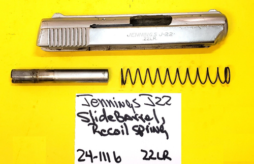 JENNINGS BRYCOJ22 .22LR SLIDE, RECOIL SPRING, BARREL PARTS ITEM # 24 ...