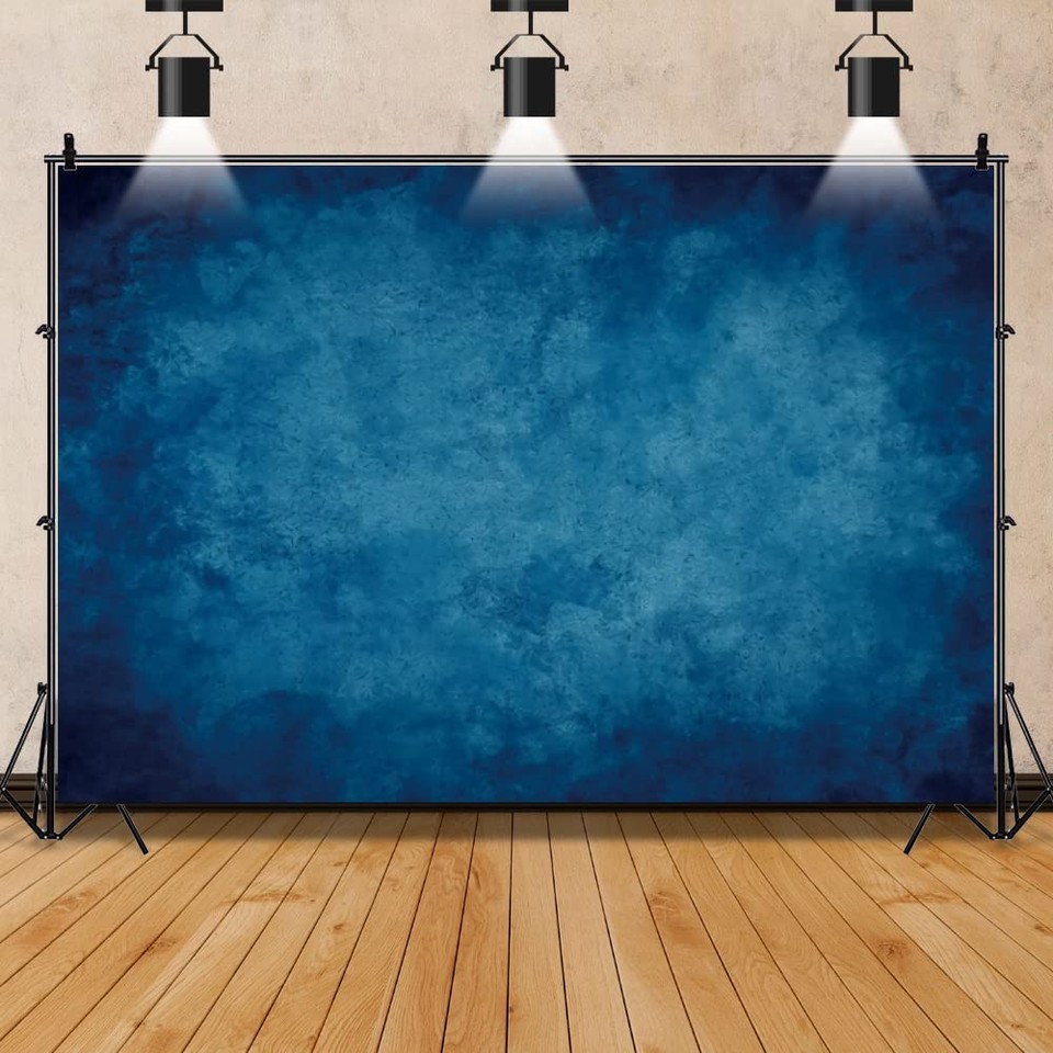 Abstract Blue Backdrop Retro Dark Blue Photography Background 10x8ft ...