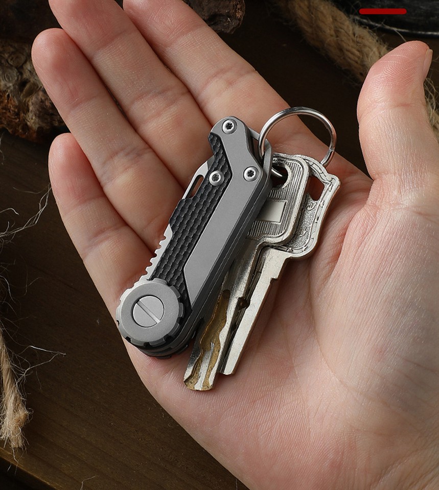 2 pcs Titanium Pocket Folding Blade Knife Outdoor Keychain EDC for Men ...