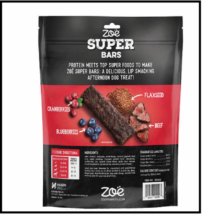 Zoe Super Bars Beef Recipe 2/2Lb Bags* | eBay