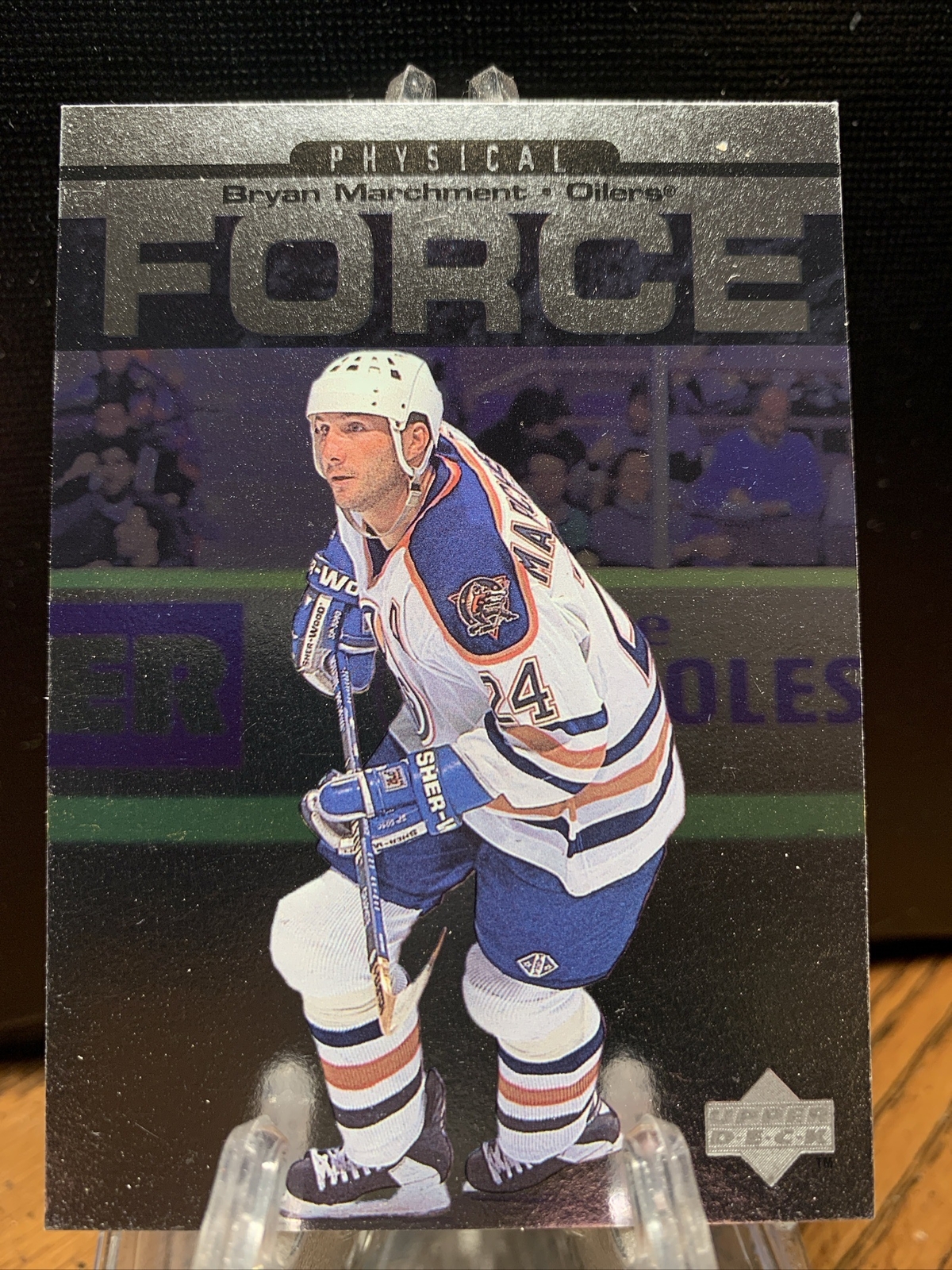 1997-98 Upper Deck Physical Force Bryan Marchment #392 Edmonton Oilers ...