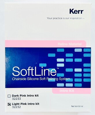 *1-Pack* Kerr SoftLine Chairside Soft Reline Material Light Pink Intro ...