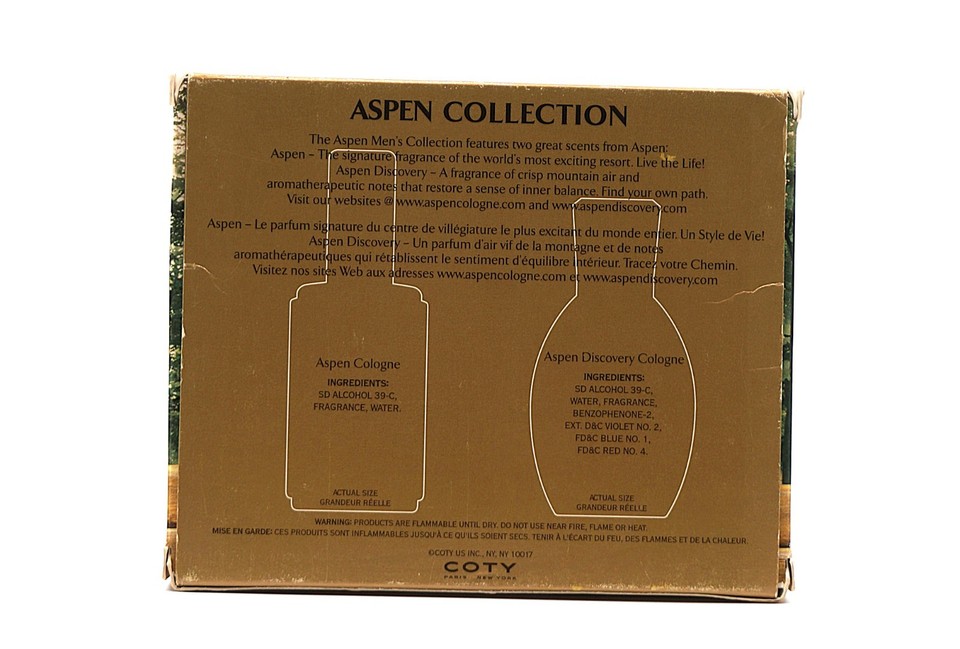 Vintage Coty ASPEN & Aspen Discovery Cologne Collection .75oz Each | eBay