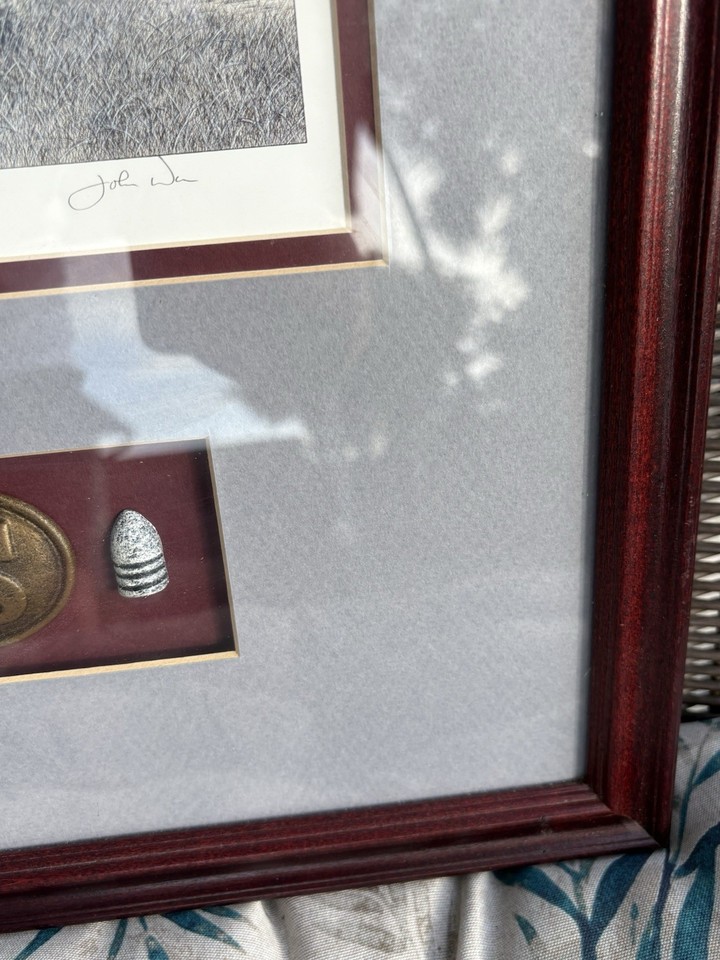Confederate Scout John Warr Civil War Framed Print Signed Relic belt ...
