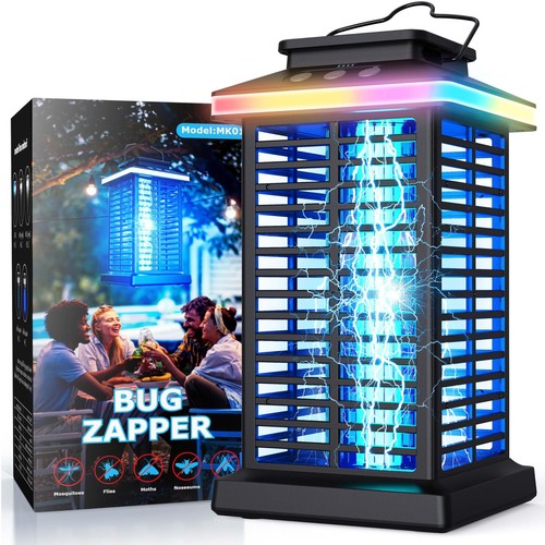 Bug Zapper Outdoor, 2025 Upgraded Mosquito Zapper 3 in 1 Rechargeable ...