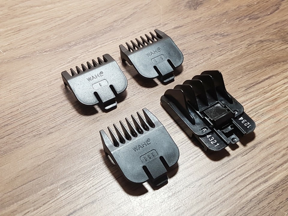 Genuine Wahl Trimmer Blade Guard Beard Stubble Comb Set + 6 Position ...