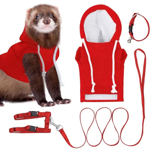 Red Ferret Sweater, Harness, and Leash Set - Ferret Clothes- Ferret ...