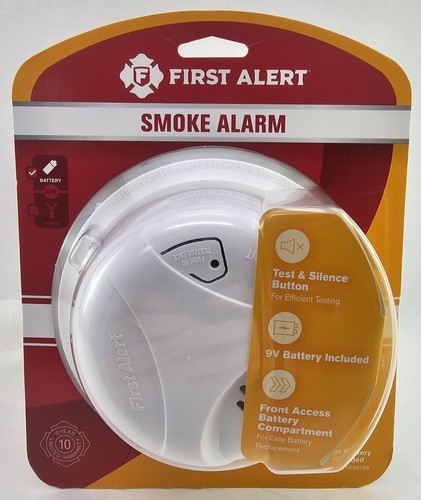 First Alert SA303 9V Battery Operated Ionization Sensor Smoke Alarm ...