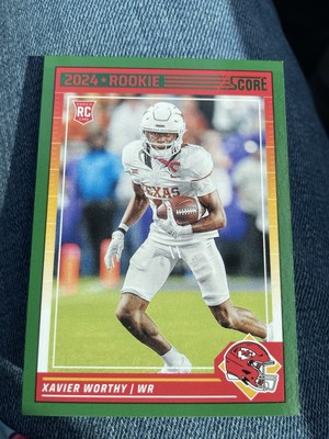2024 Panini Score Football Green Parallel #324 XAVIER WORTHY Rookie ...
