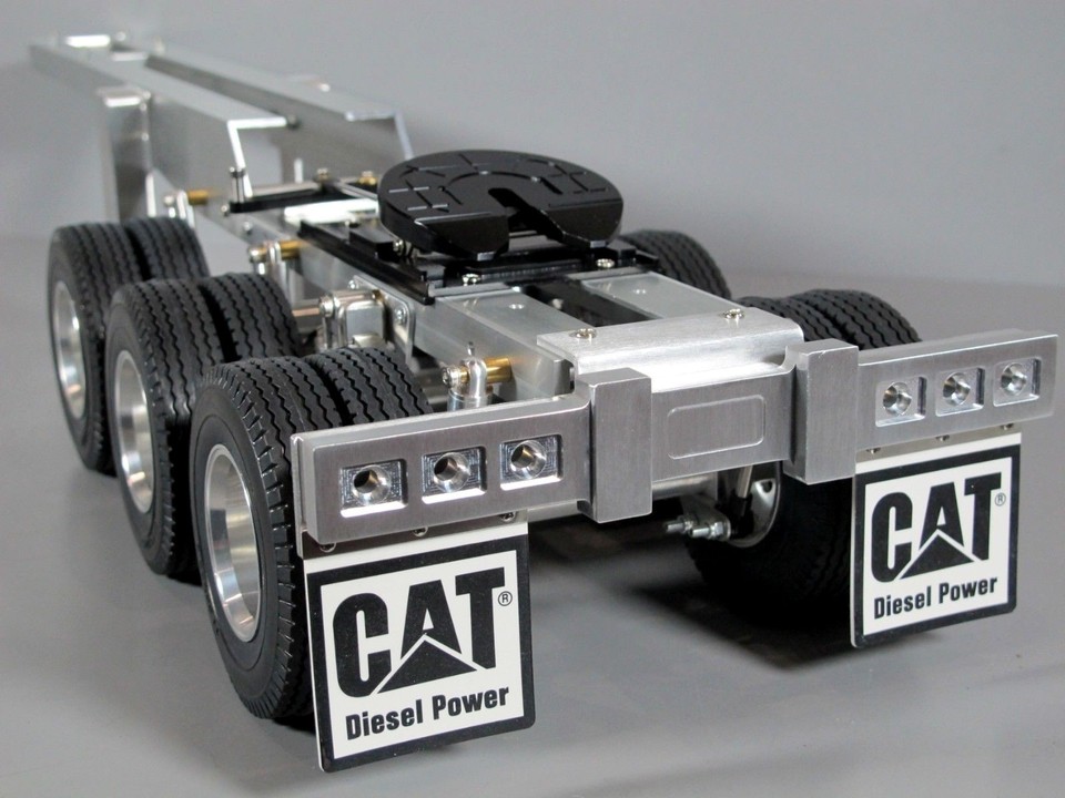 Aluminum Tamiya 1/14 R/C Semi Truck 3 Axles Dolly Trailer 5th with ...