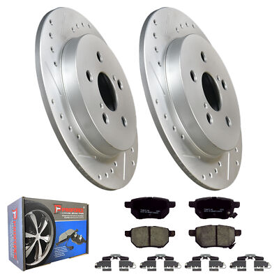 Stirling Rear Brake Rotors Ceramic Pads Kit for Toyota Prius Plug-In ...