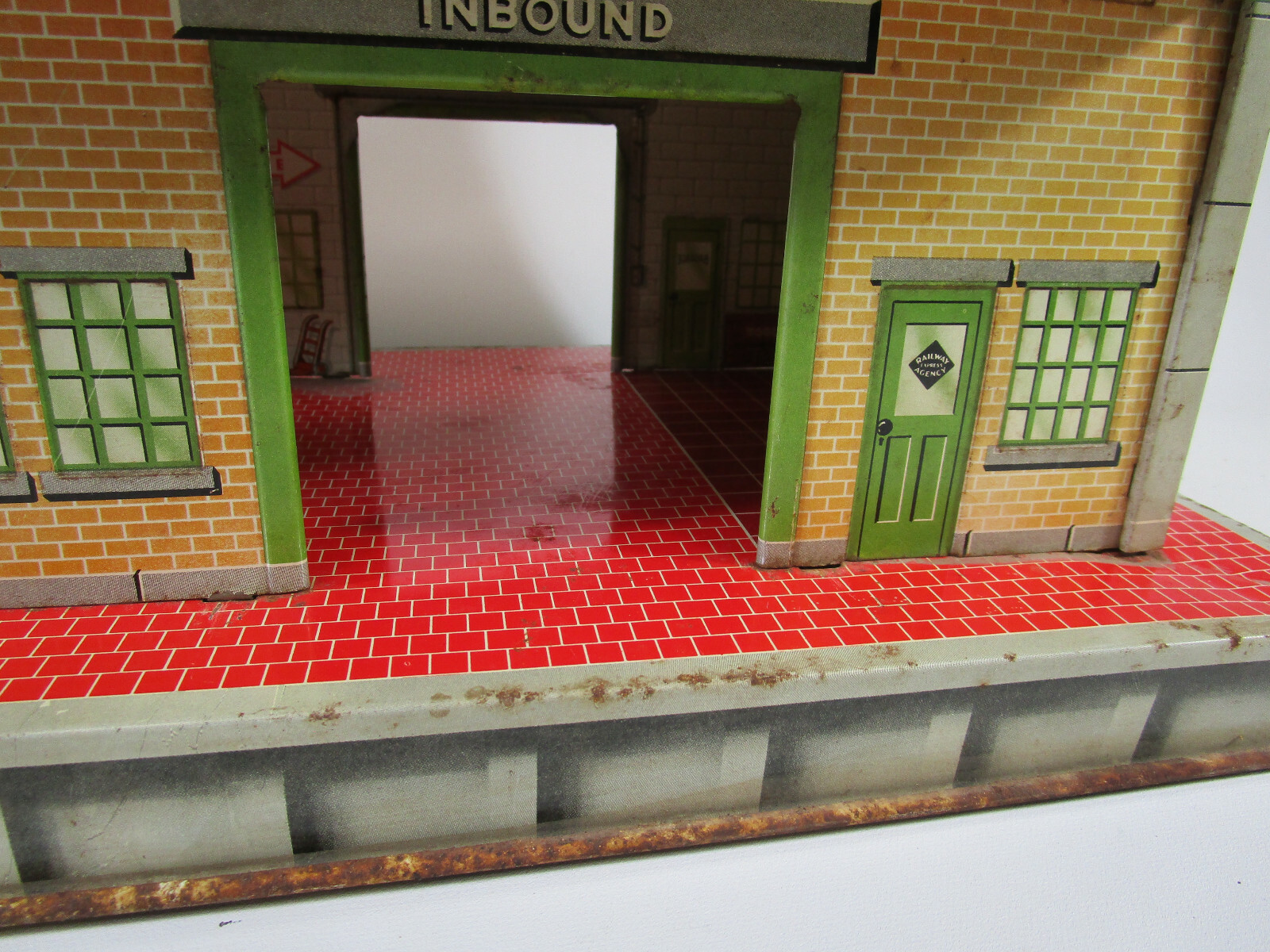 Vintage Marx Freight Terminal Tin Litho Train Station Toy Building ...