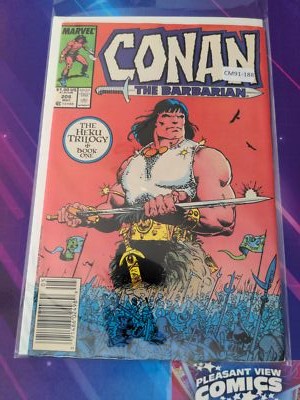 CONAN THE BARBARIAN #206 VOL. 1 8.0 NEWSSTAND MARVEL COMIC BOOK CM91 ...