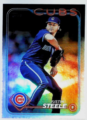 2024 Topps Series 1 RAINBOW FOIL #318 JUSTIN STEELE CHICAGO CUBS FREE ...