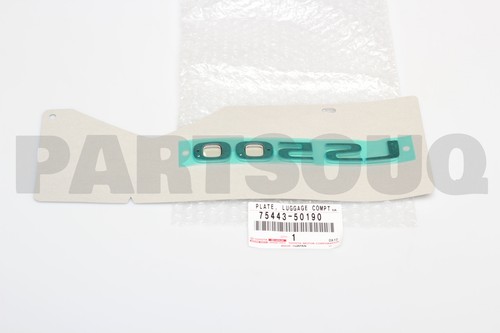 7544350190 Genuine Toyota PLATE, LUGGAGE COMPT 75443-50190 | eBay