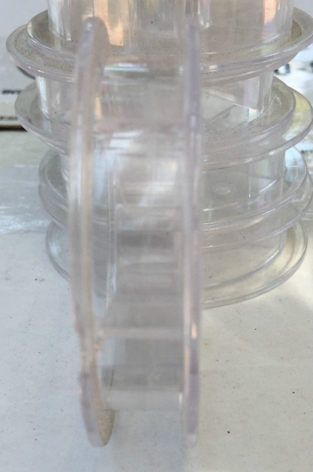 Brand new "15" Clear Plastic Spools for Wire, Fishing Line, ribbon ...