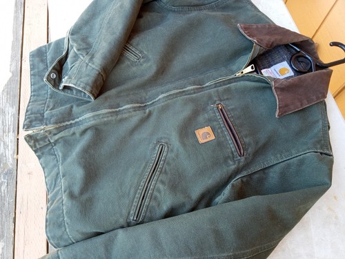 Carhartt Detroit Jacket J97 MOSS Green (Small) | eBay