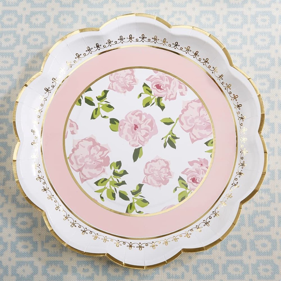 Kate Aspen Vintage Floral Tea Party 9 in. Premium Decorative Paper ...