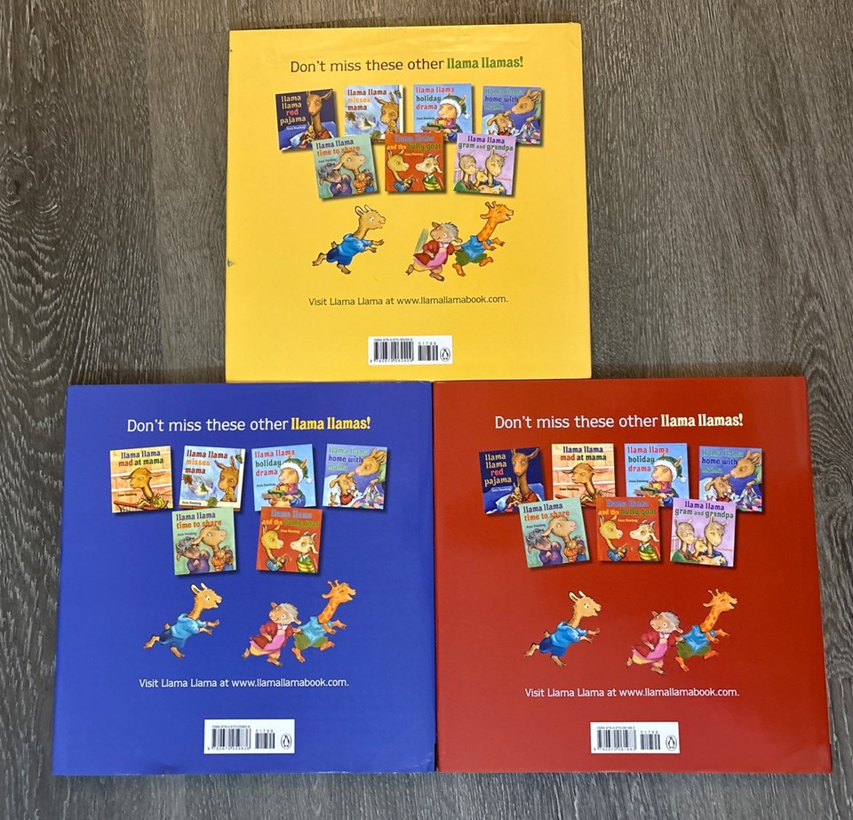 Lot of 3 Llama Llama Hardcover Books by Anna Dewdney Red Pajama Mad ...
