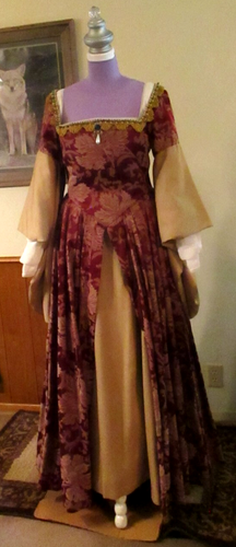 3Pc Brocade Renaissance Fair Medieval Dress Costume, Size 14, hand-made ...