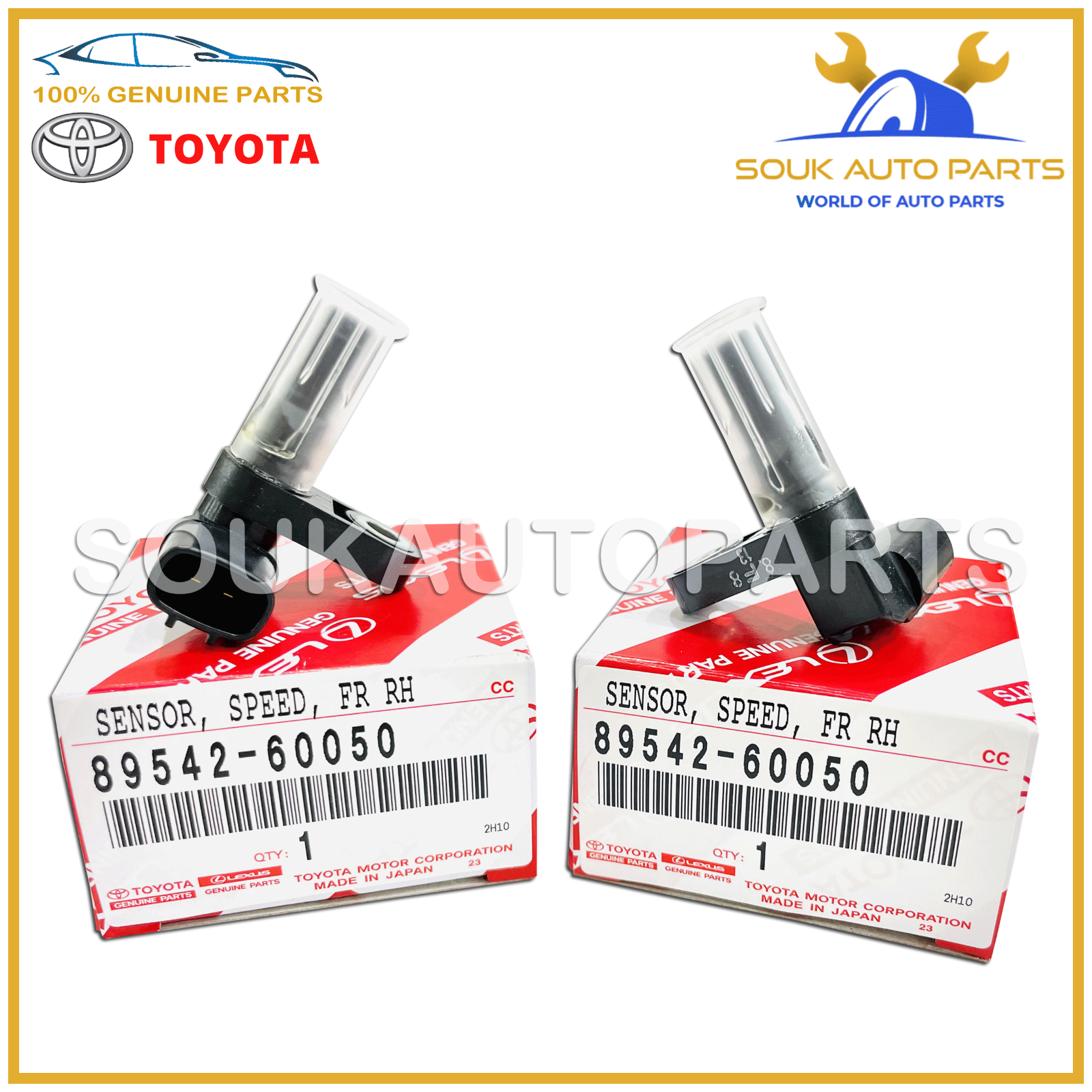 89542-60050 Genuine Toyota SENSOR SPEED RIGHT FRONT & REAR (2Pcs ...