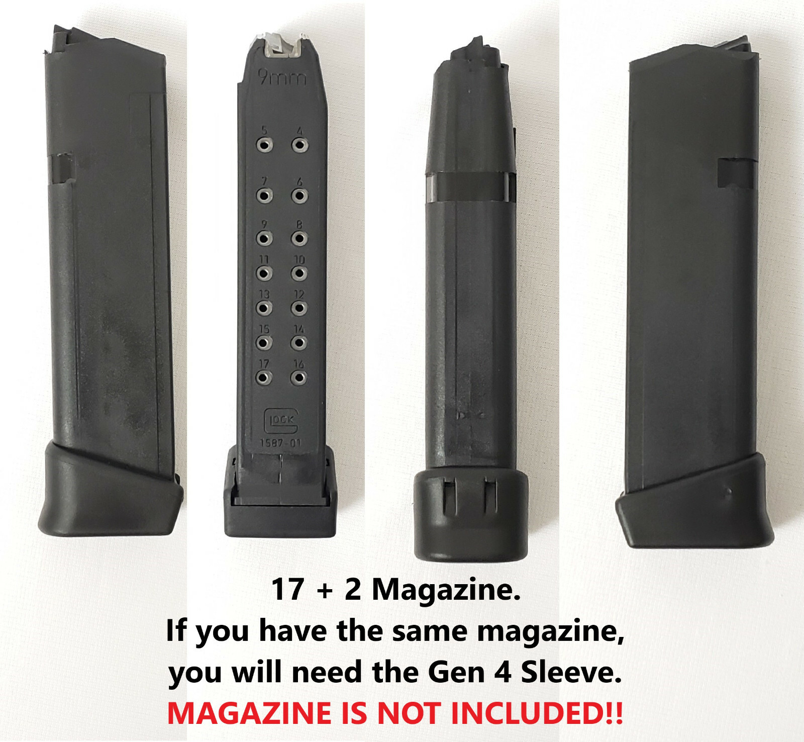 Magazine Sleeve/Spacer/Adapter Glock G26/G27 With Glock G17/G22 ...