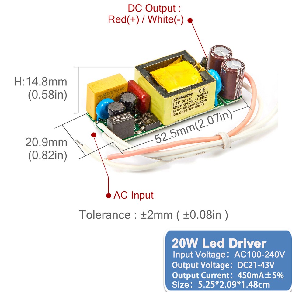 300Ma 450Ma 600Ma 900Ma 1500Ma Constant Current High Power Supply Cob ...