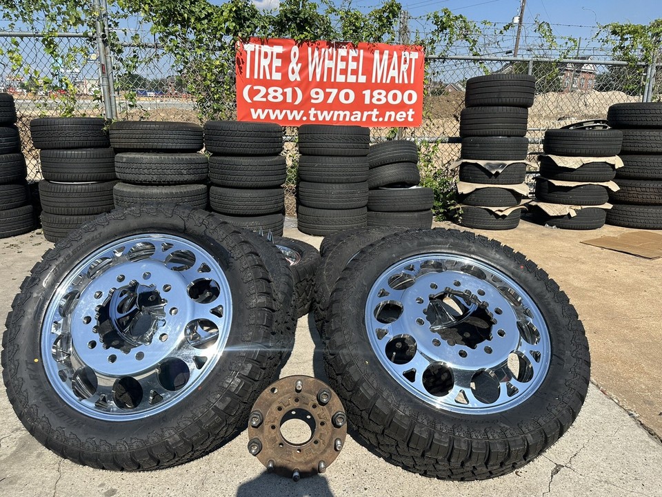 24” ALCOA CUSTOM CUT WHEELS W/ 37135024 Tires For RAM FORD CHEVY GM ...