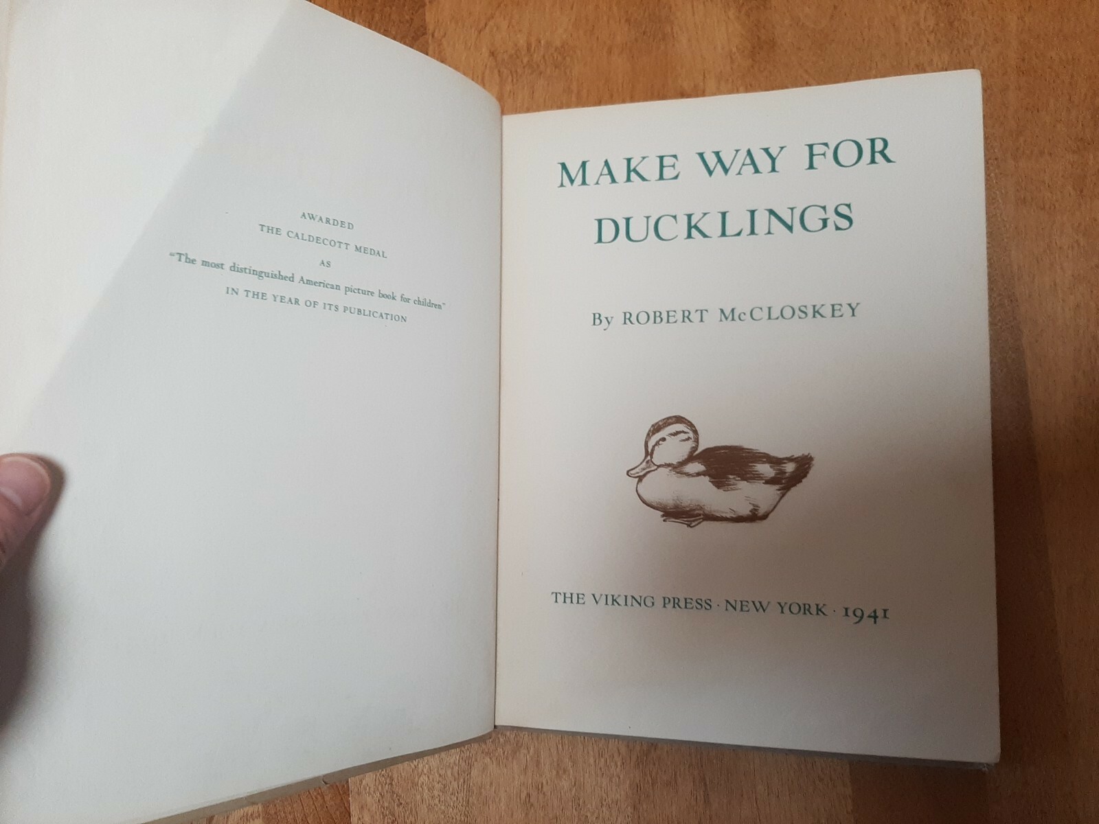 Make Way for Ducklings ~ Robert McCloskey ~ 1st Edition 4th Print ~ HC ...